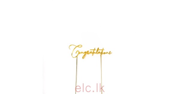 GOLD Plated Cake Topper - CONGRATULATIONS