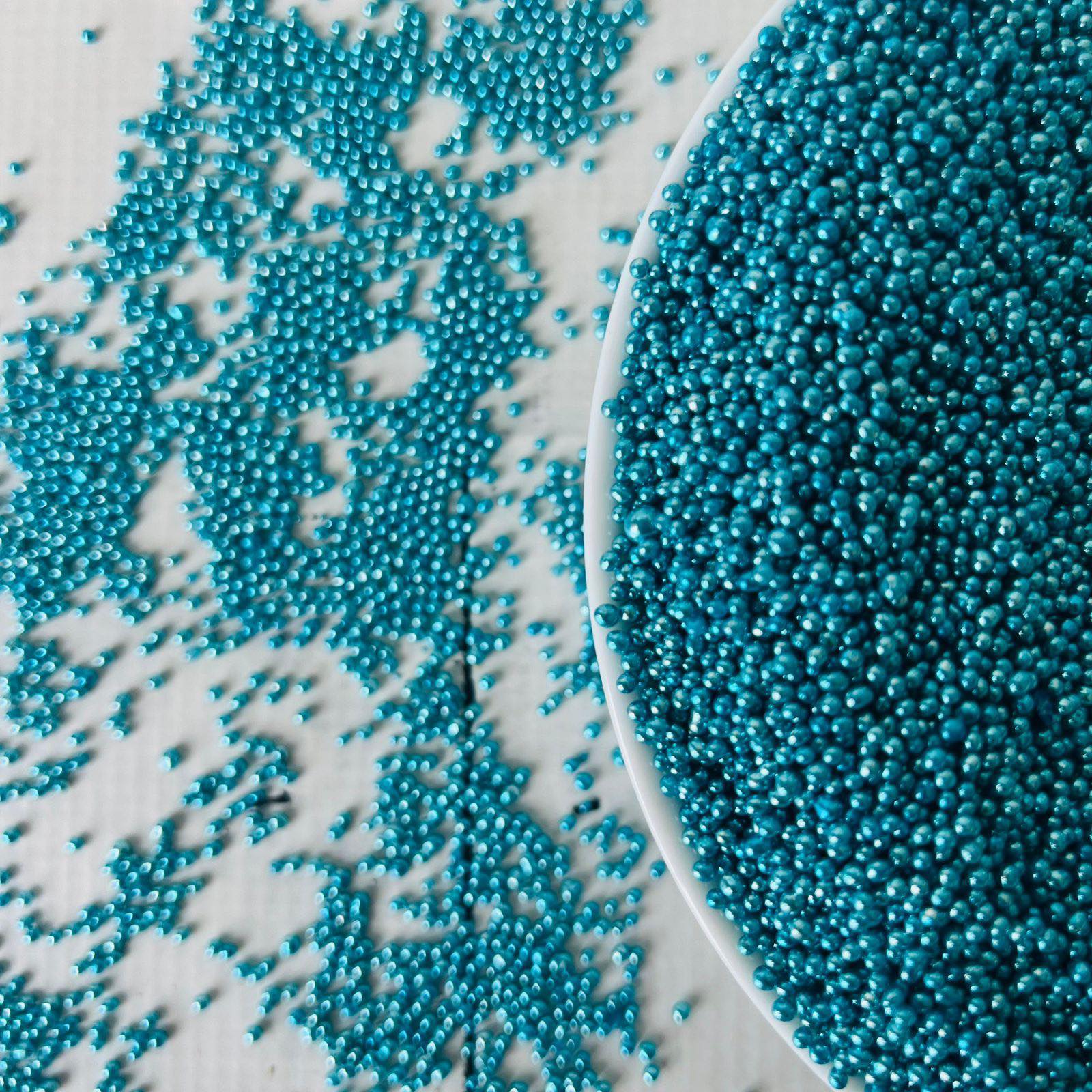 SUGAR PEARLS - 2mm Metallic BLUE (20g)